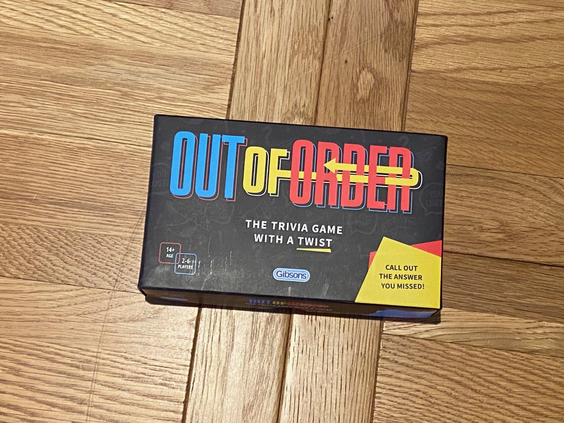 Out of Order claims to be the Trivia Game with a Twist - and so it is ...